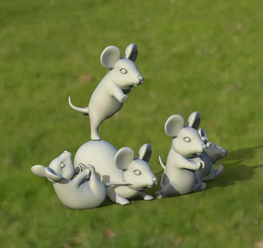 Rabbits - 3D Model by Explorer