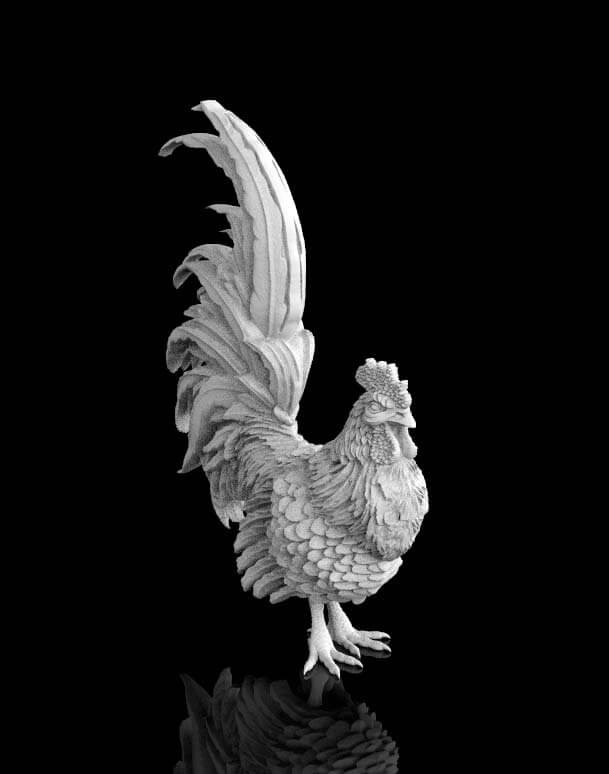 Rooster - 3D Model by Explorer