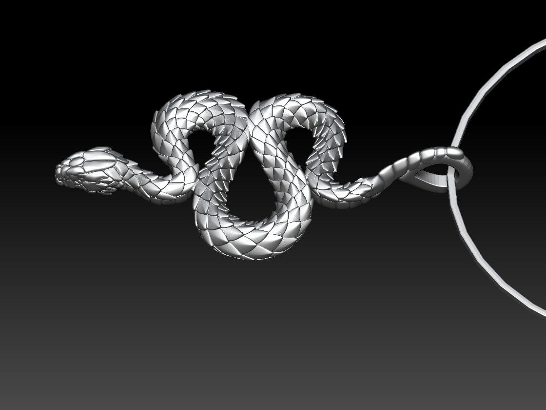 Snake Pendant - 3D Model by Explorer