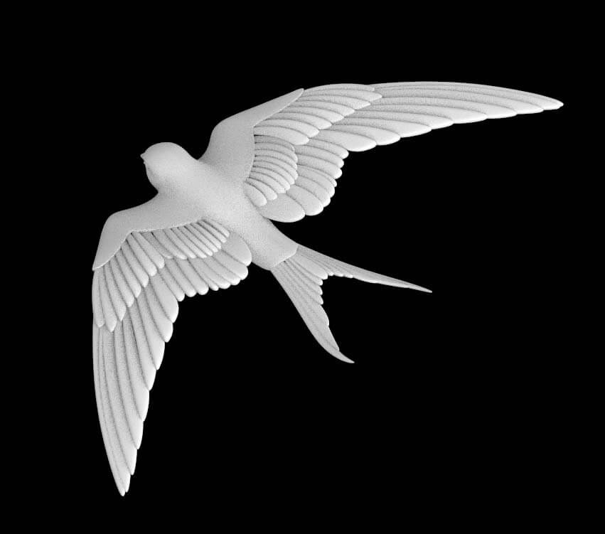 Swallow - 3D Model by Explorer