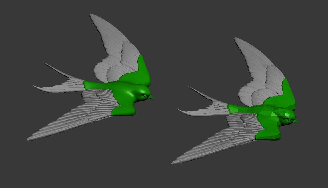 Swallow - 3D Model by Explorer