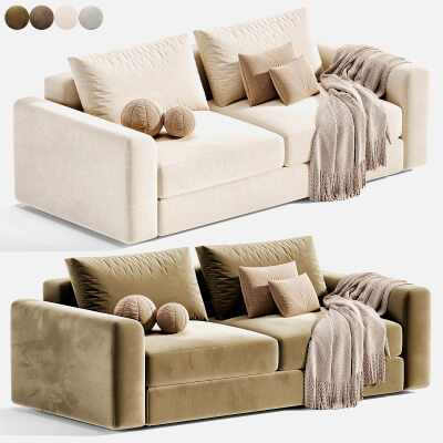 Living Room Cloud Sherlock Corner Sofa - Free 3D Model by EXTRUDE