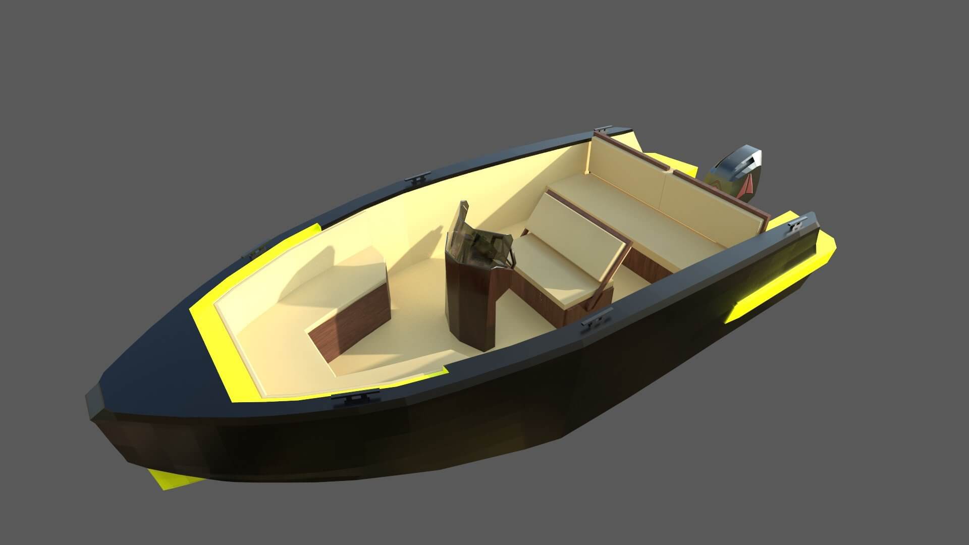 Speedboat Indomita II - 3D Model by Fabiano_Batista