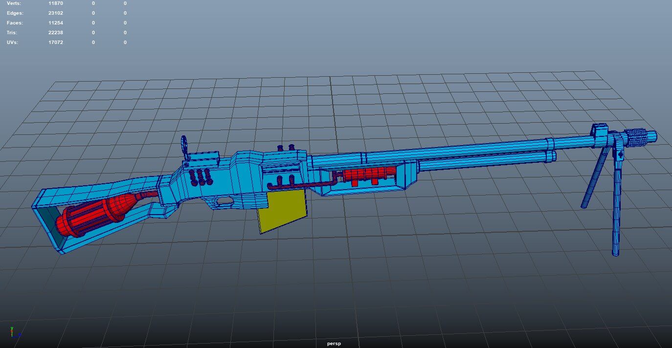 Steampunk Browning Automatic Rifle M1918 - 3D Model by Fabiano_Batista