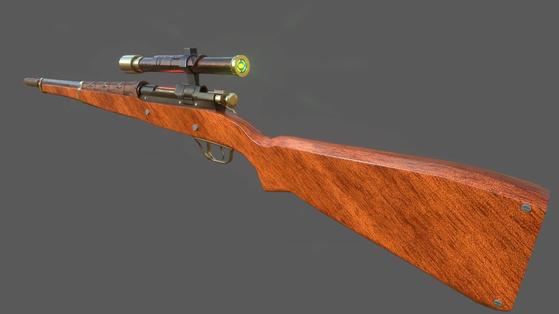 Steampunk Springfield 1903 Sniper Rifle - 3D Model by Fabiano_Batista