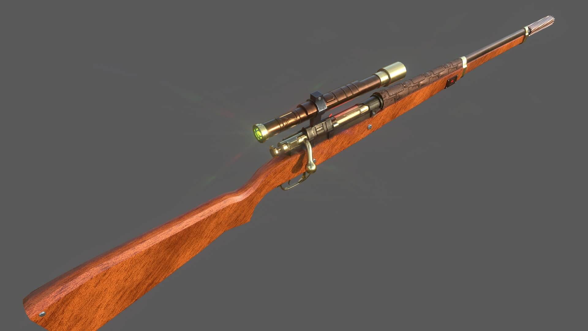 Steampunk Springfield 1903 Sniper Rifle - 3D Model by Fabiano_Batista