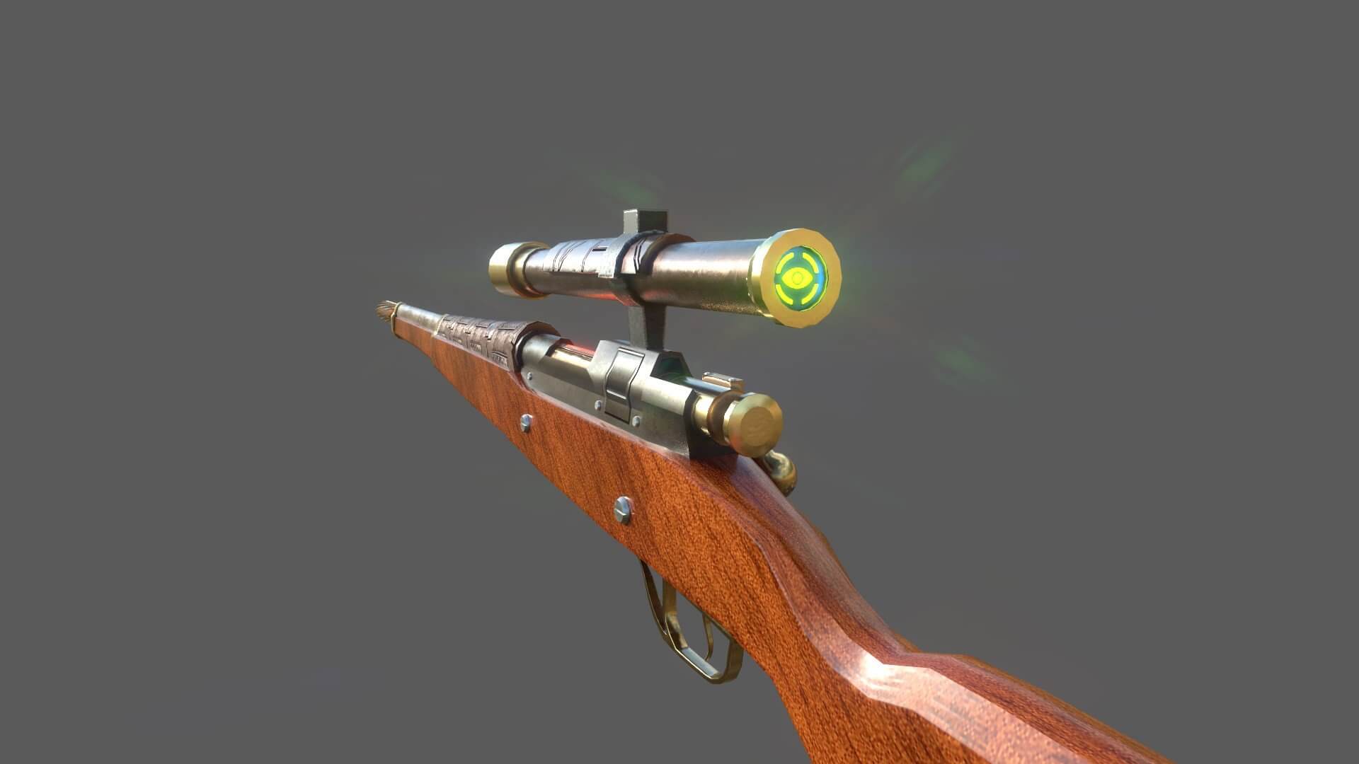 Steampunk Springfield 1903 Sniper Rifle - 3D Model by Fabiano_Batista