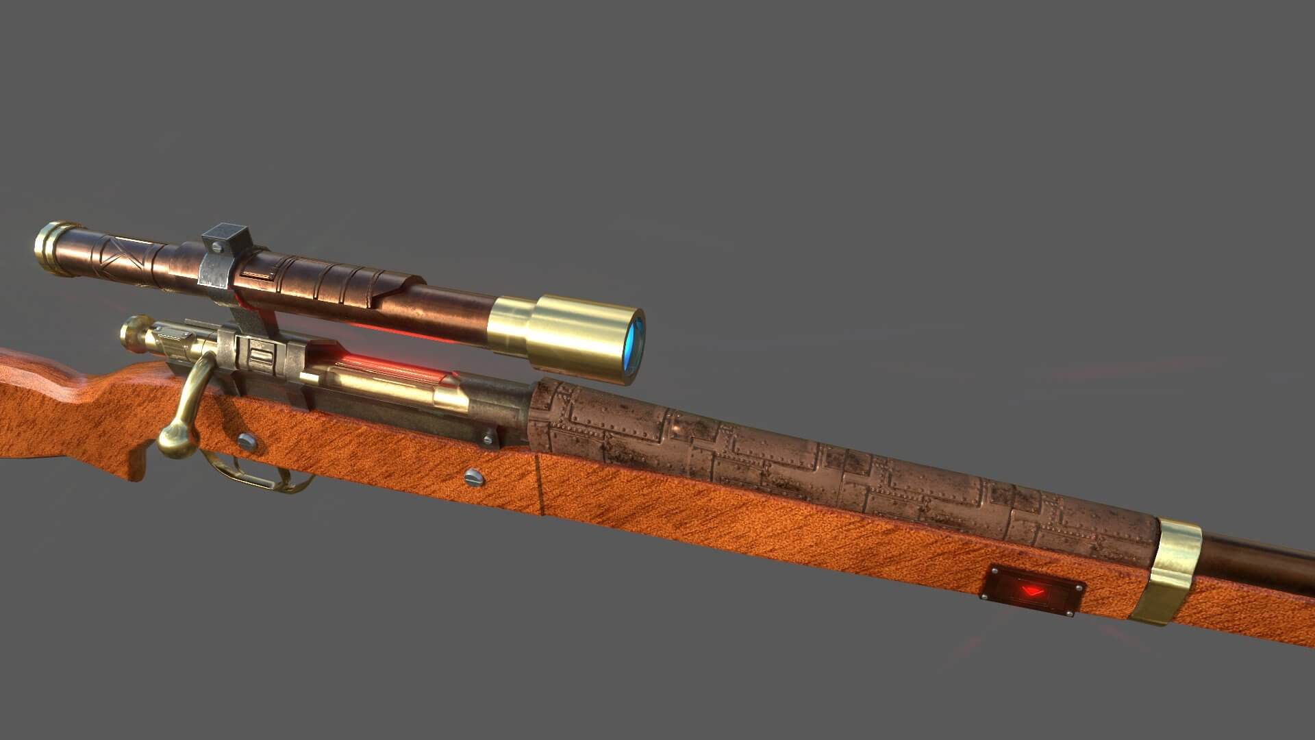 Steampunk Springfield 1903 Sniper Rifle - 3D Model by Fabiano_Batista