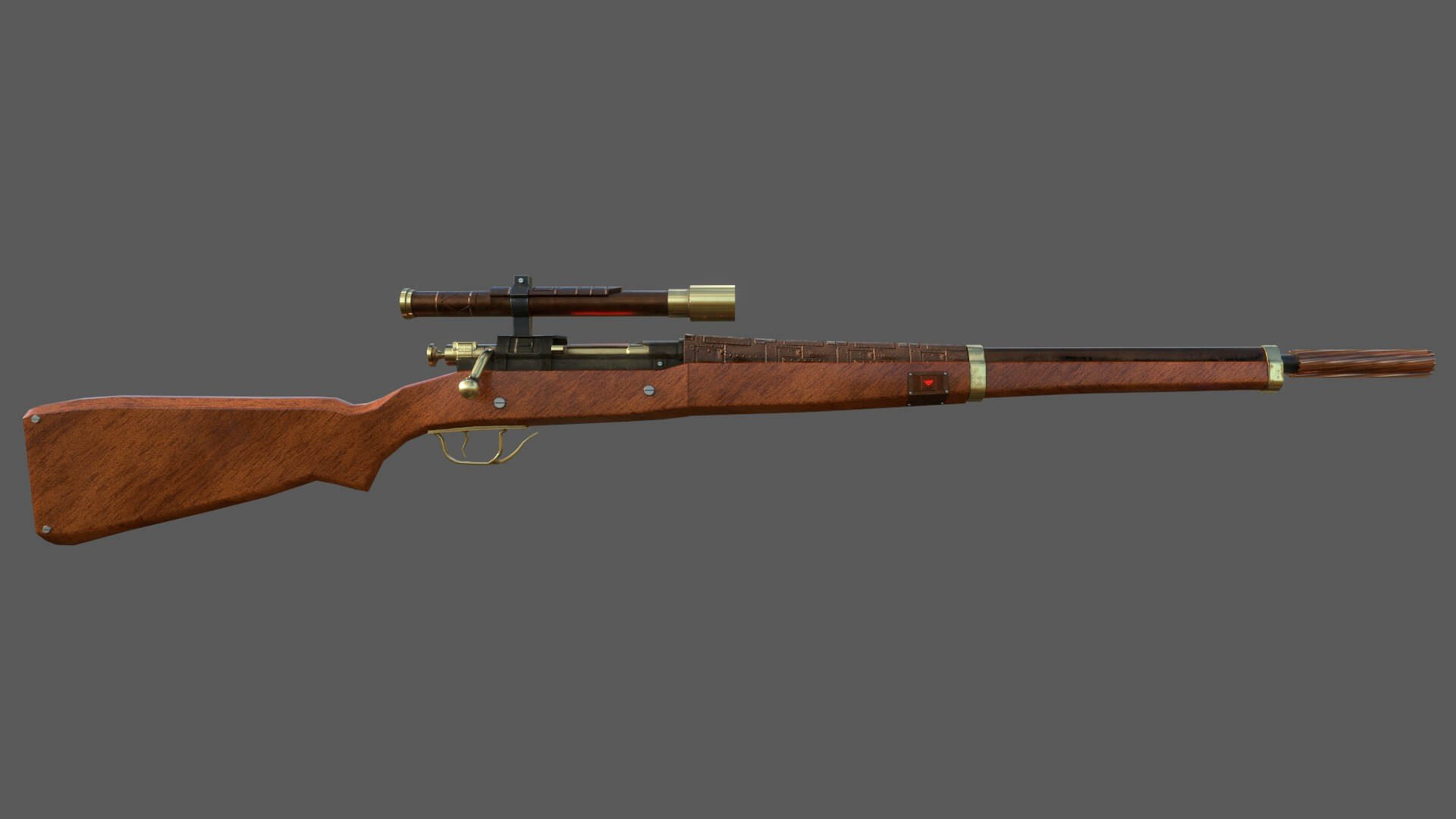 Steampunk Springfield 1903 Sniper Rifle - 3D Model by Fabiano_Batista