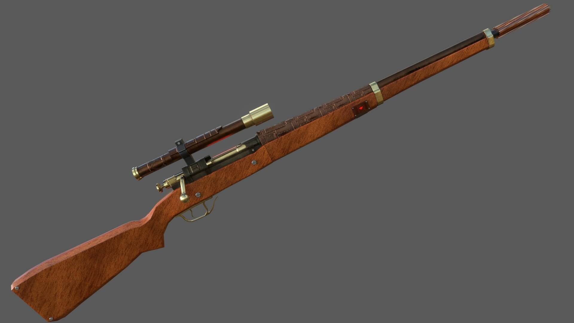 Steampunk Springfield 1903 Sniper Rifle - 3D Model by Fabiano_Batista