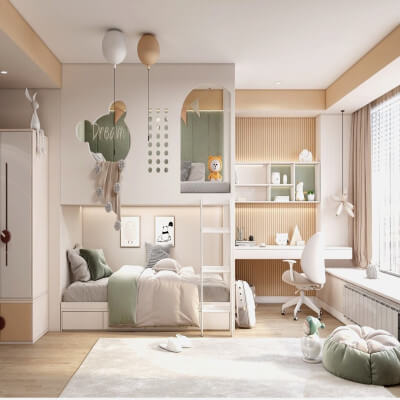 Children Bedroom - 3D Model by fabioalireza