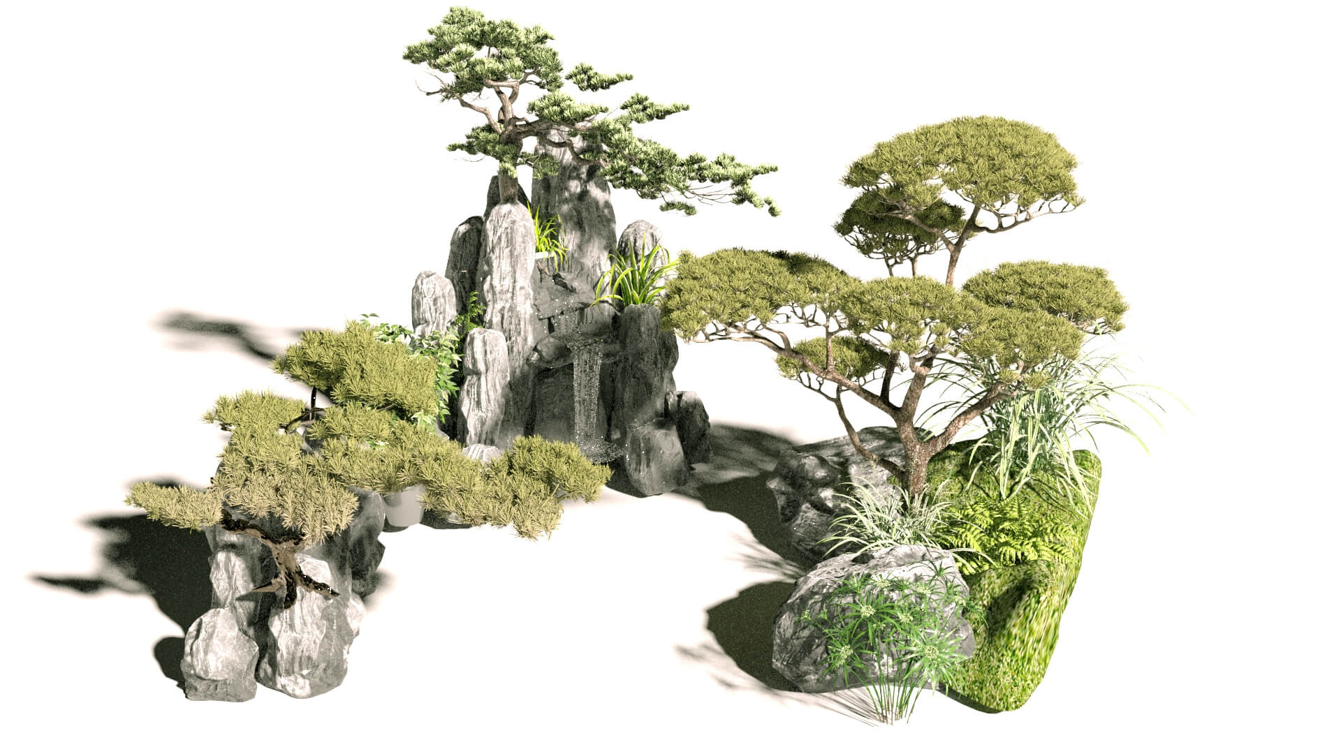 Plants Japanese Garden - 3D Model by fabioalireza