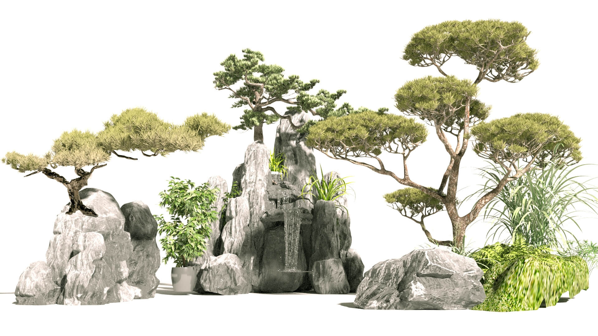 Plants Japanese Garden - 3D Model by fabioalireza