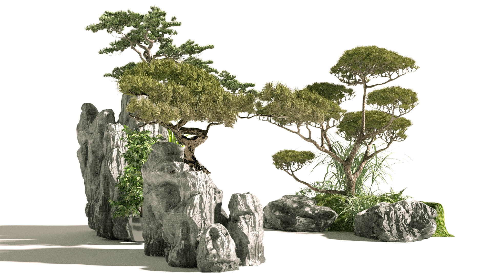 Plants Japanese Garden - 3D Model by fabioalireza