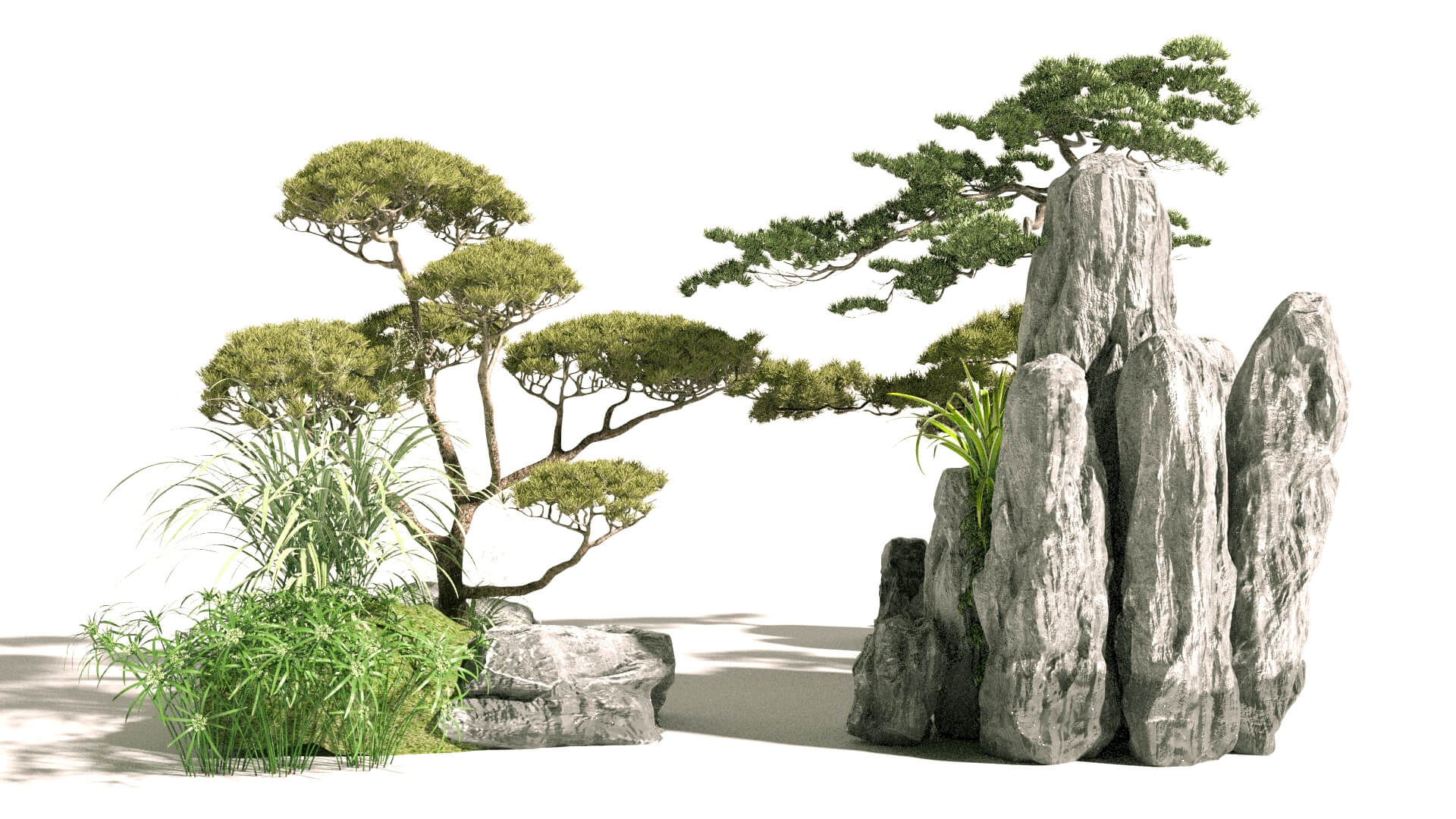 Plants Japanese Garden - 3D Model by fabioalireza