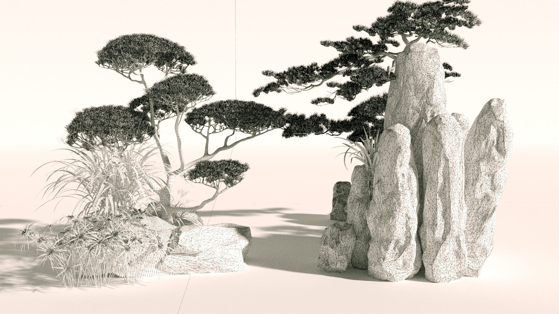 Plants Japanese Garden - 3D Model by fabioalireza
