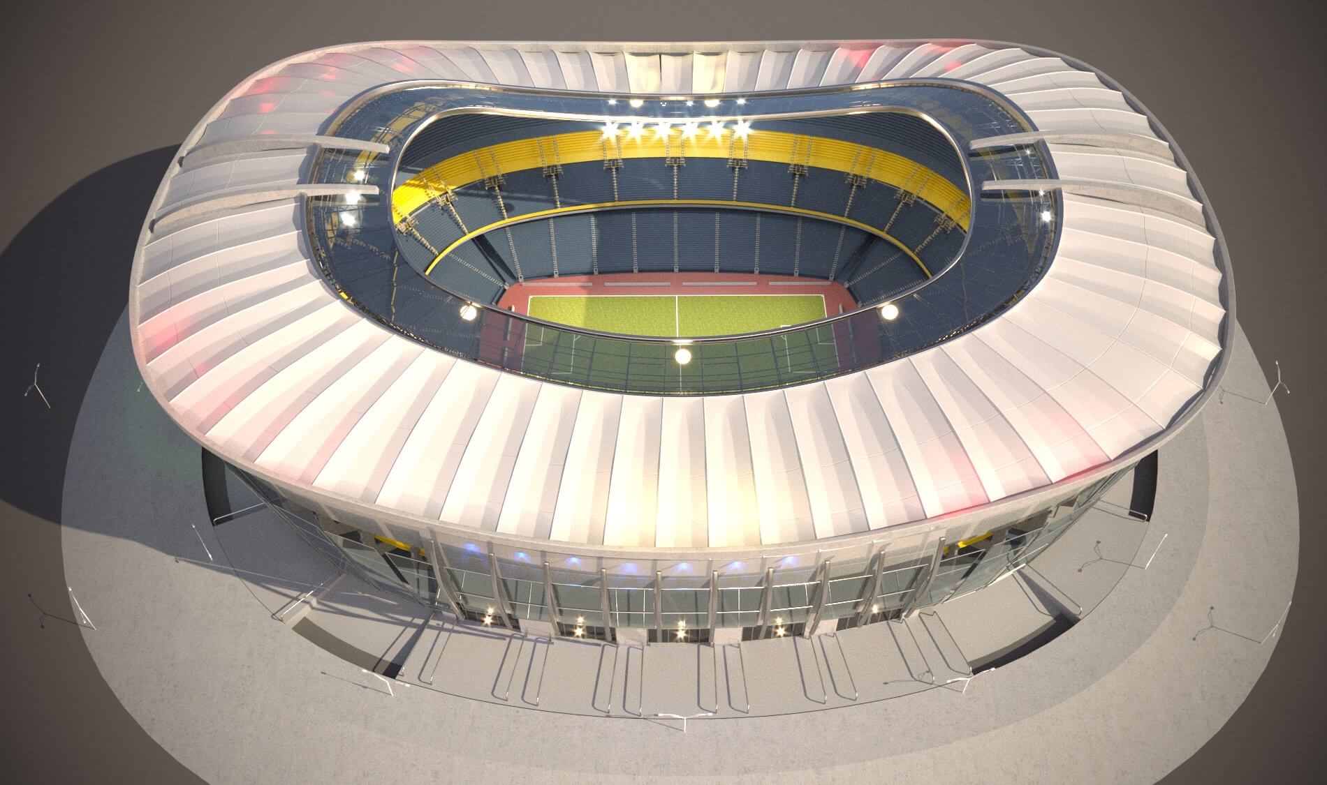 Football Soccer Stadium - 3D Model by fabiobispo