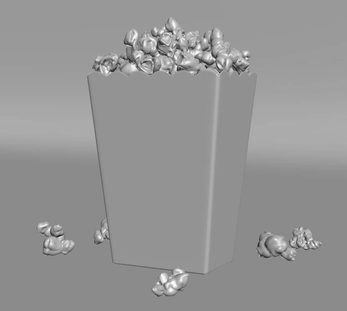 Popcorn Box - 3D Model by fabiobispo