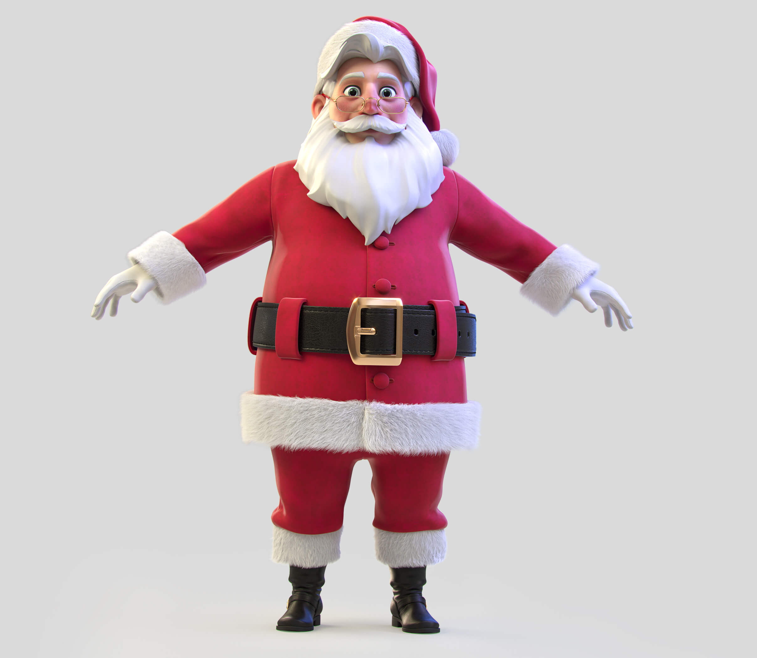 Santa Claus Cartoon - 3D Model by fabiobispo