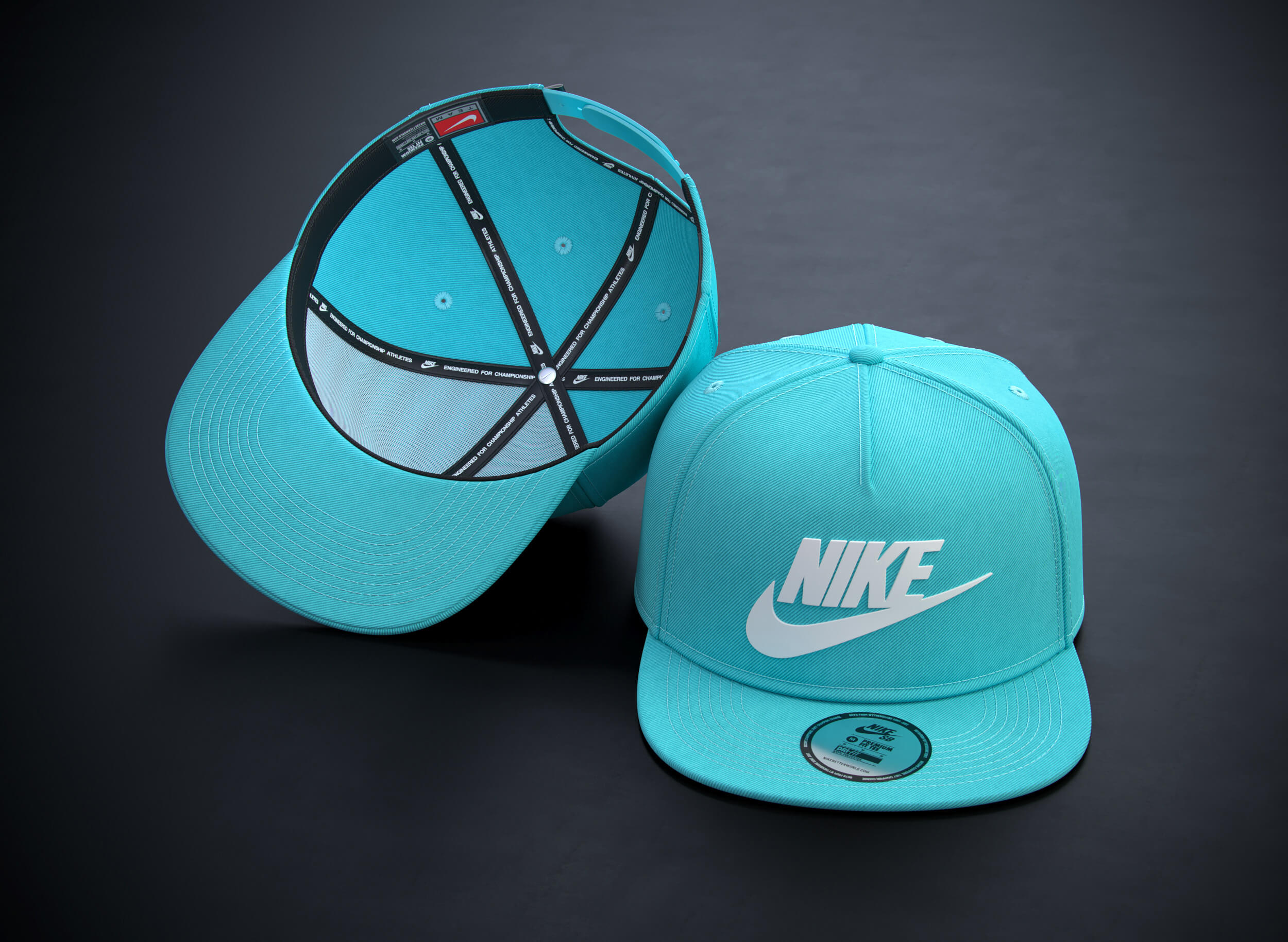 Snapback Cap Blue - 3D Model by fabiobispo