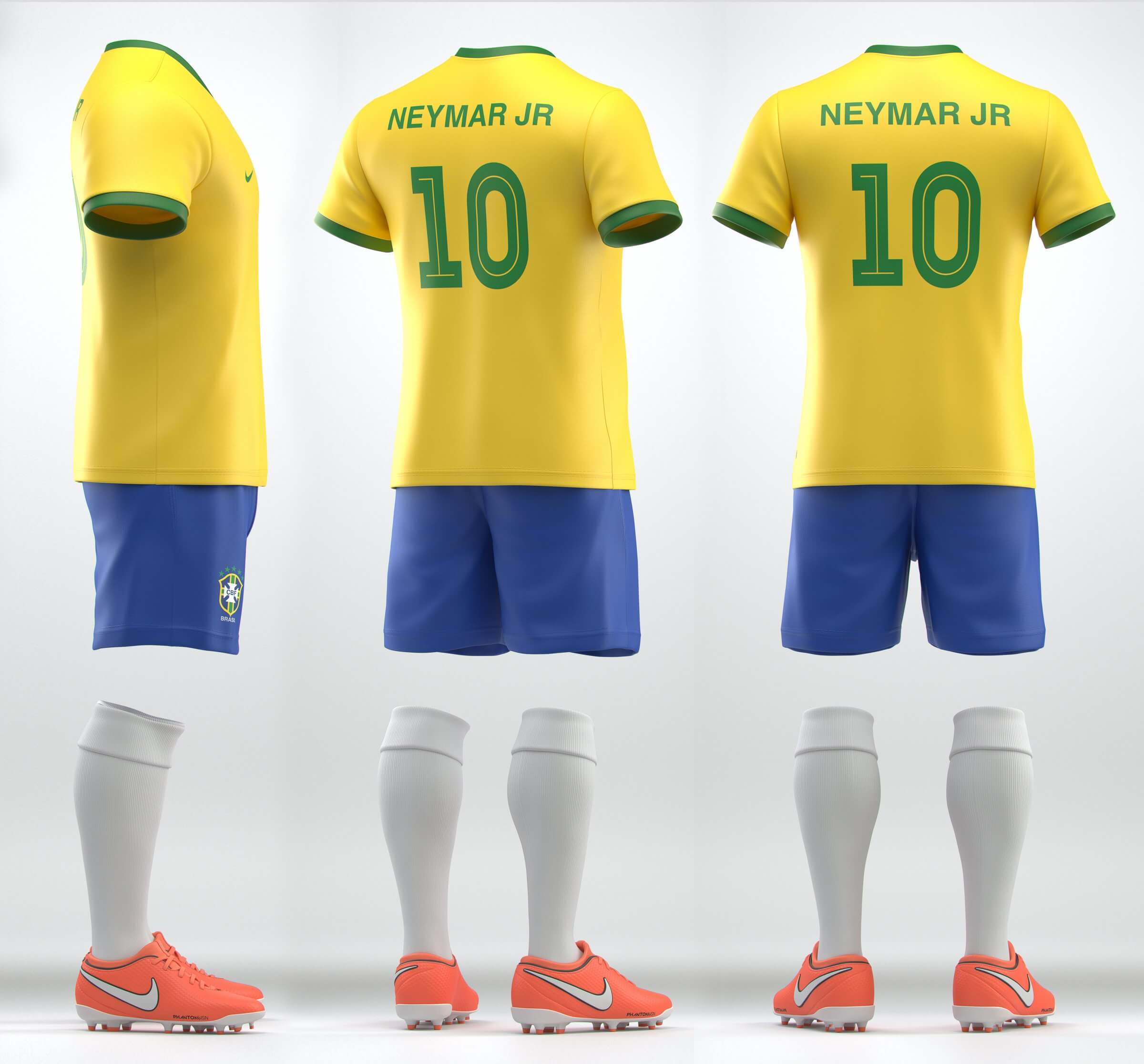 Soccer Team Uniform - 3D Model by fabiobispo