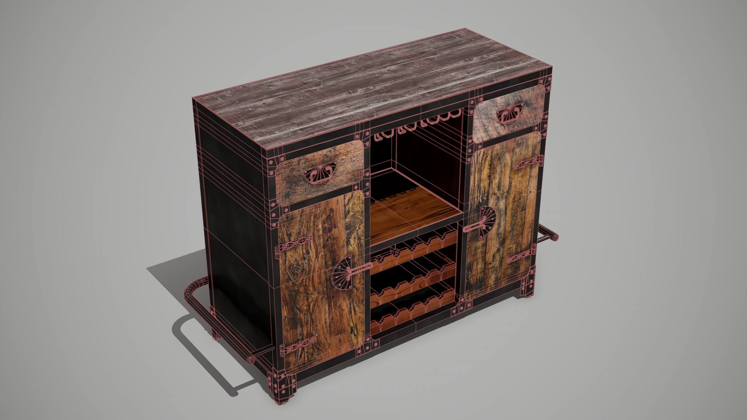 Bar Counter - Free 3D Model by Face The Edge