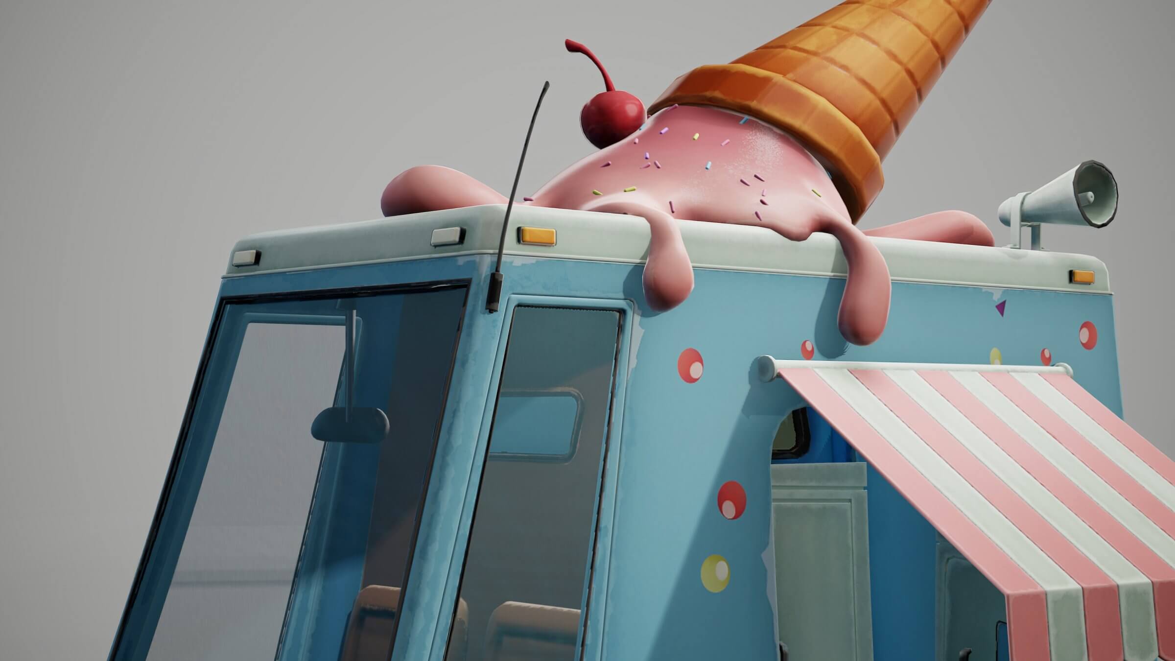 Ice Cream Van - 3D Model by Face The Edge