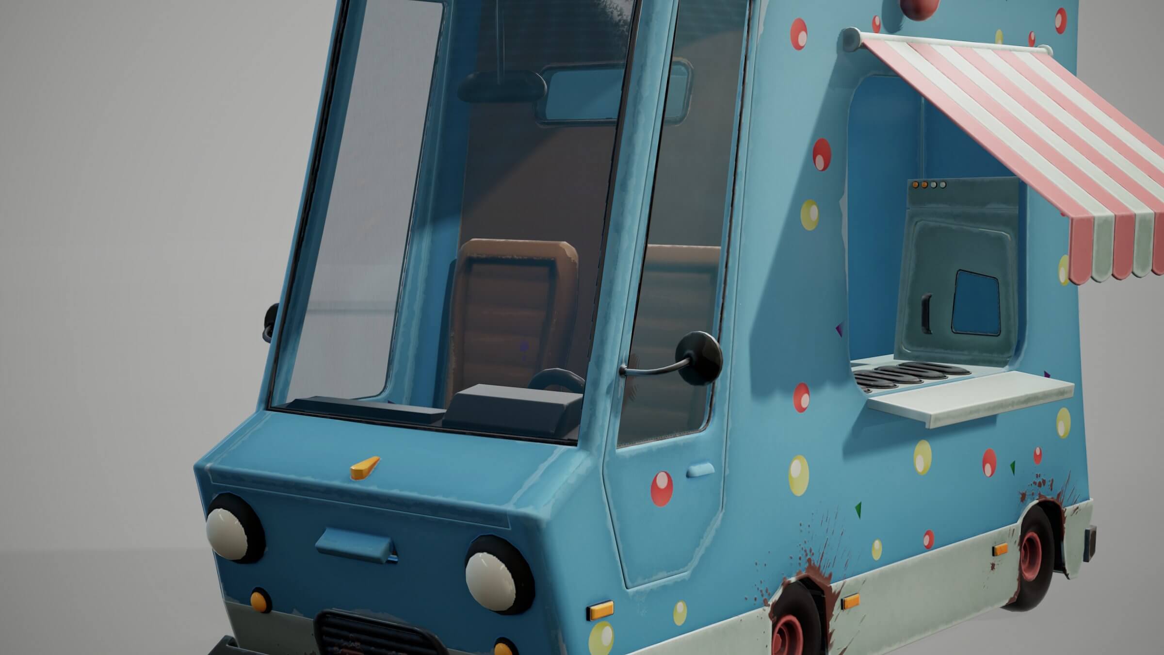 Ice Cream Van - 3D Model by Face The Edge