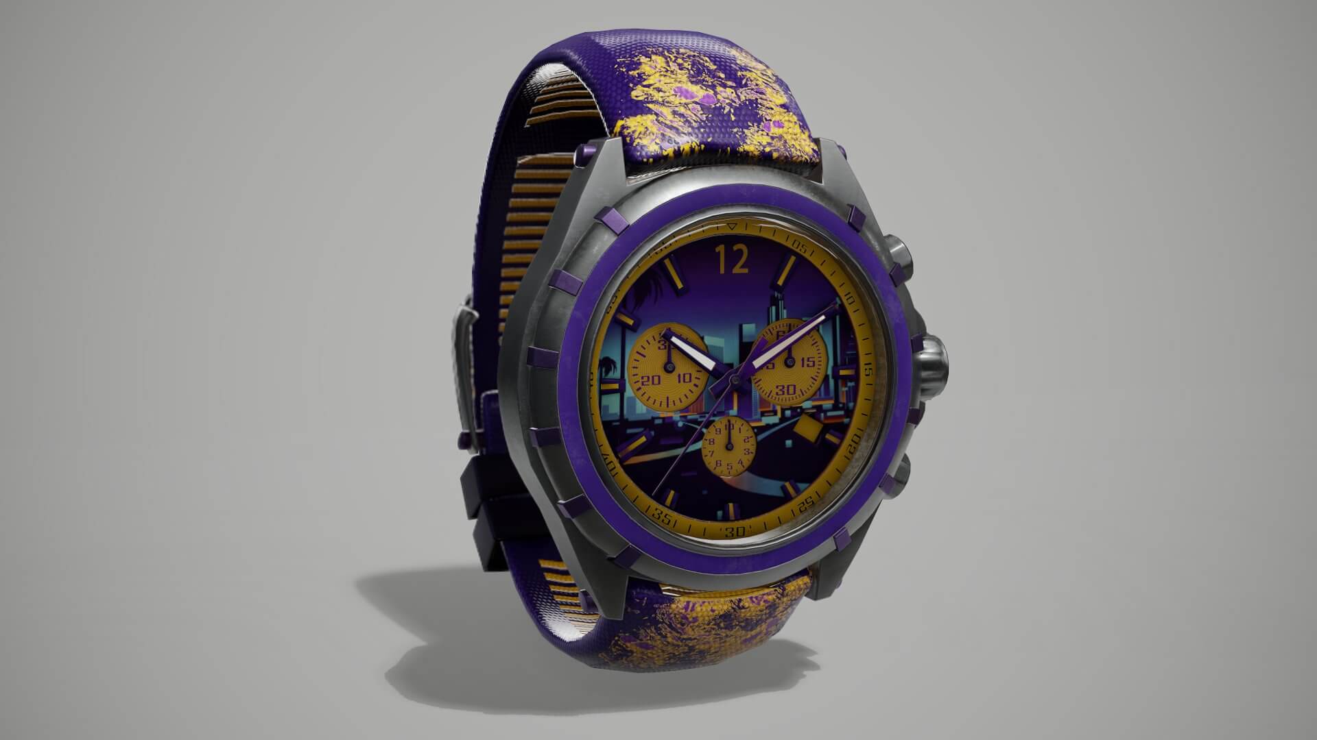 LA Lakers Watch - 3D Model by Face The Edge