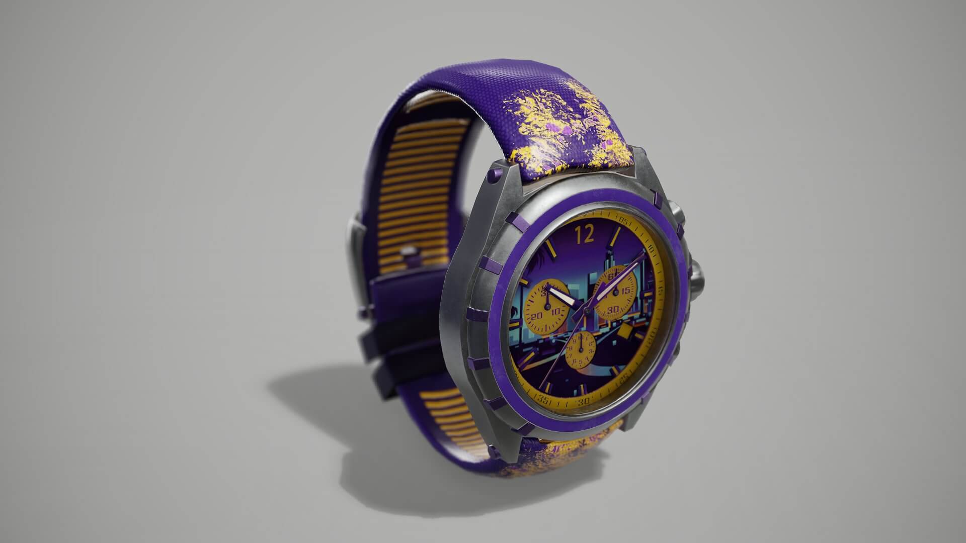 LA Lakers Watch - 3D Model by Face The Edge