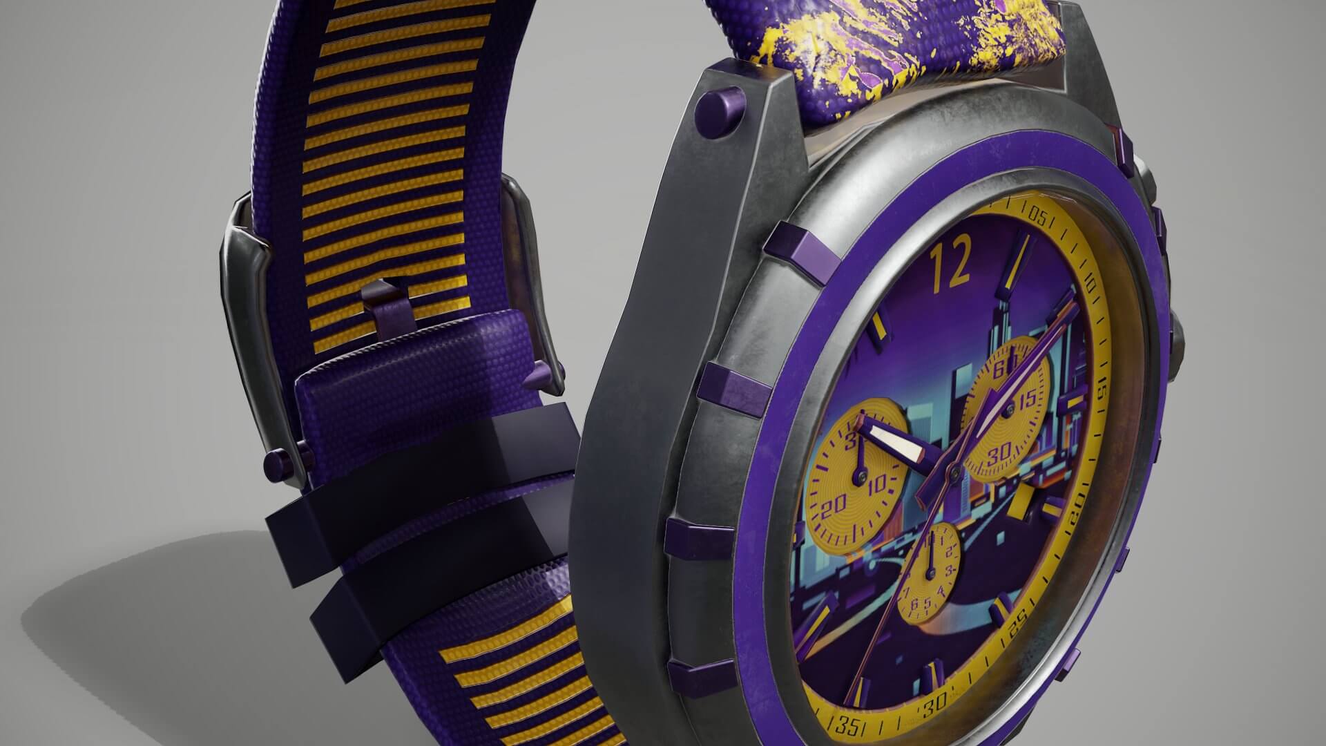 LA Lakers Watch - 3D Model by Face The Edge
