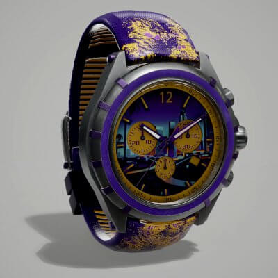 LA Lakers Watch - 3D Model by Face The Edge