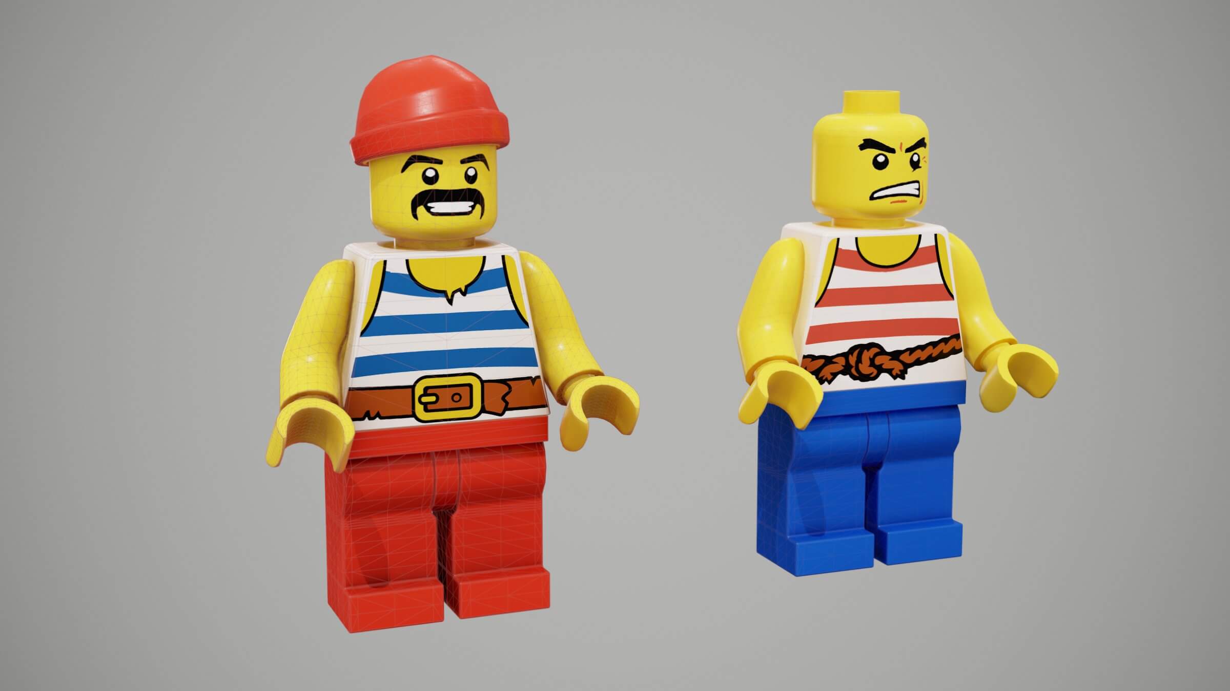 Lego Minifigures - Free 3D Model by Face The Edge