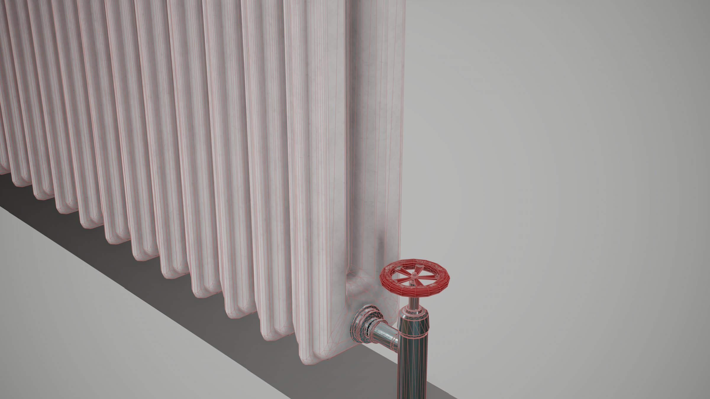 Old Style Wall Radiator - 3D Model by Face The Edge