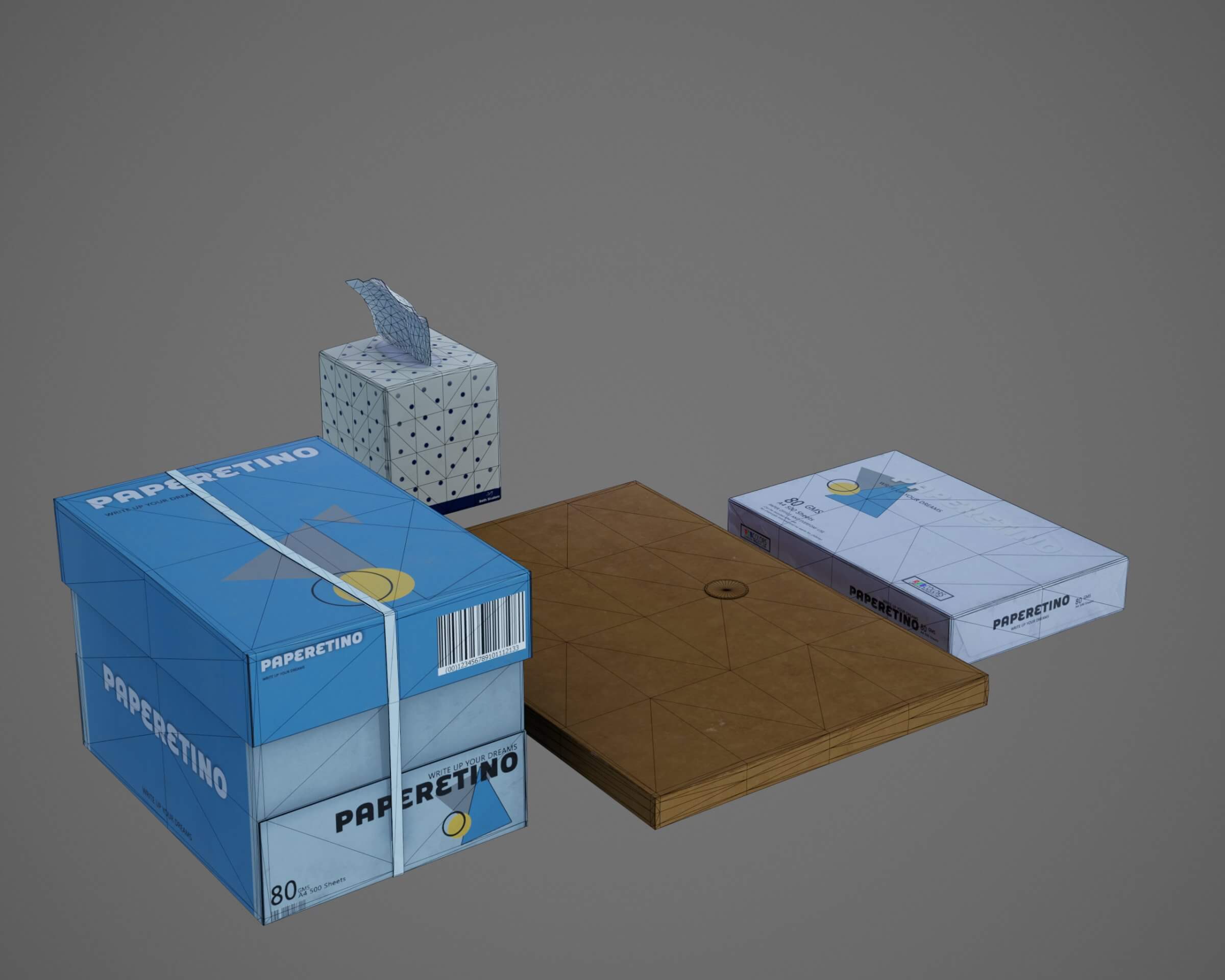 Paper Boxes - Free 3D Model by Face The Edge