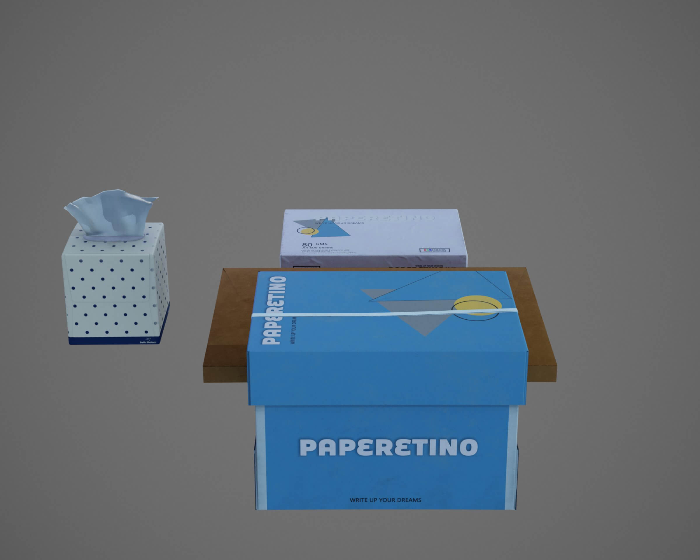 Paper Boxes - Free 3D Model by Face The Edge