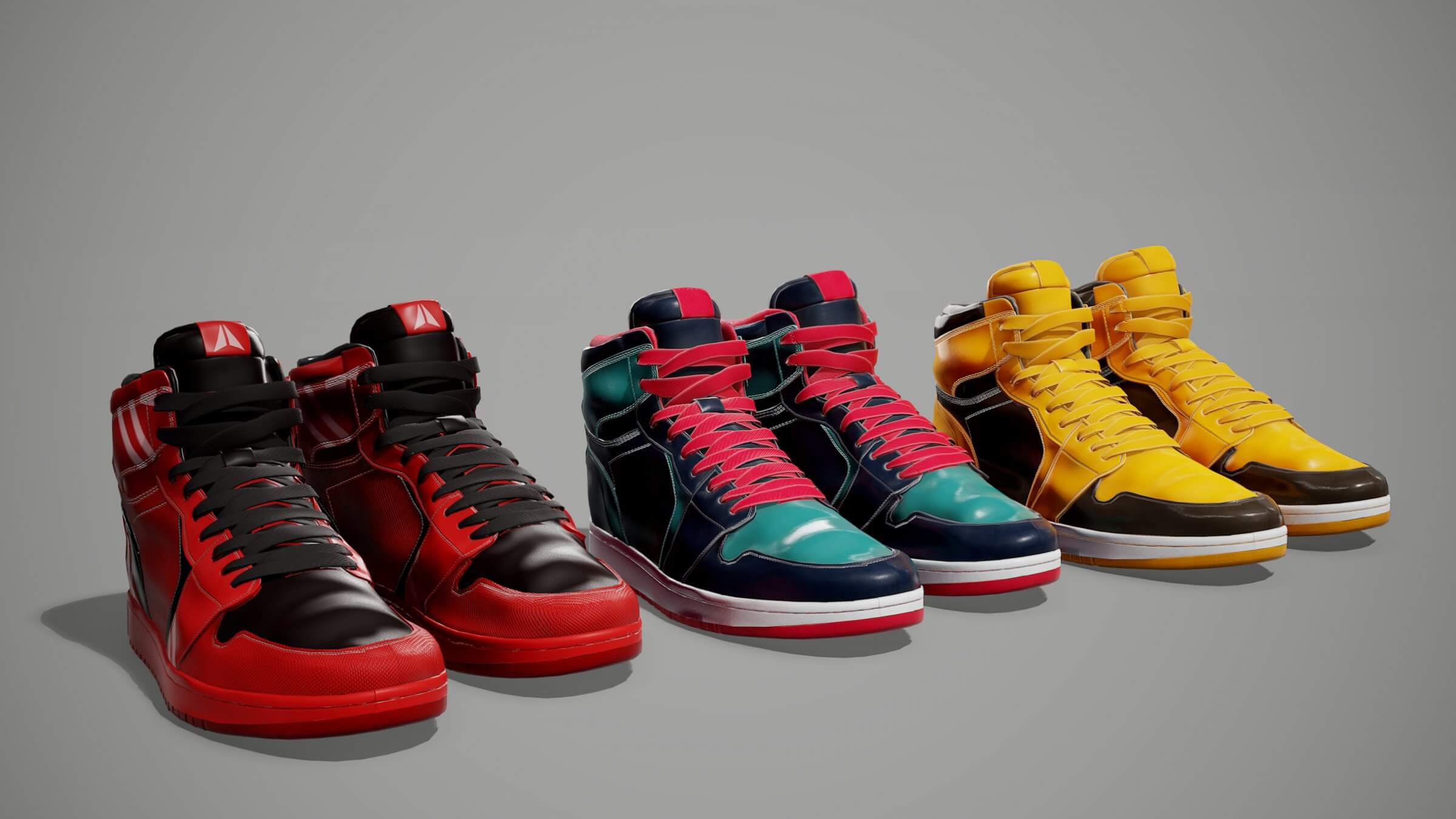 Sneakers Shoes Vol 02 - 3D Model by Face The Edge