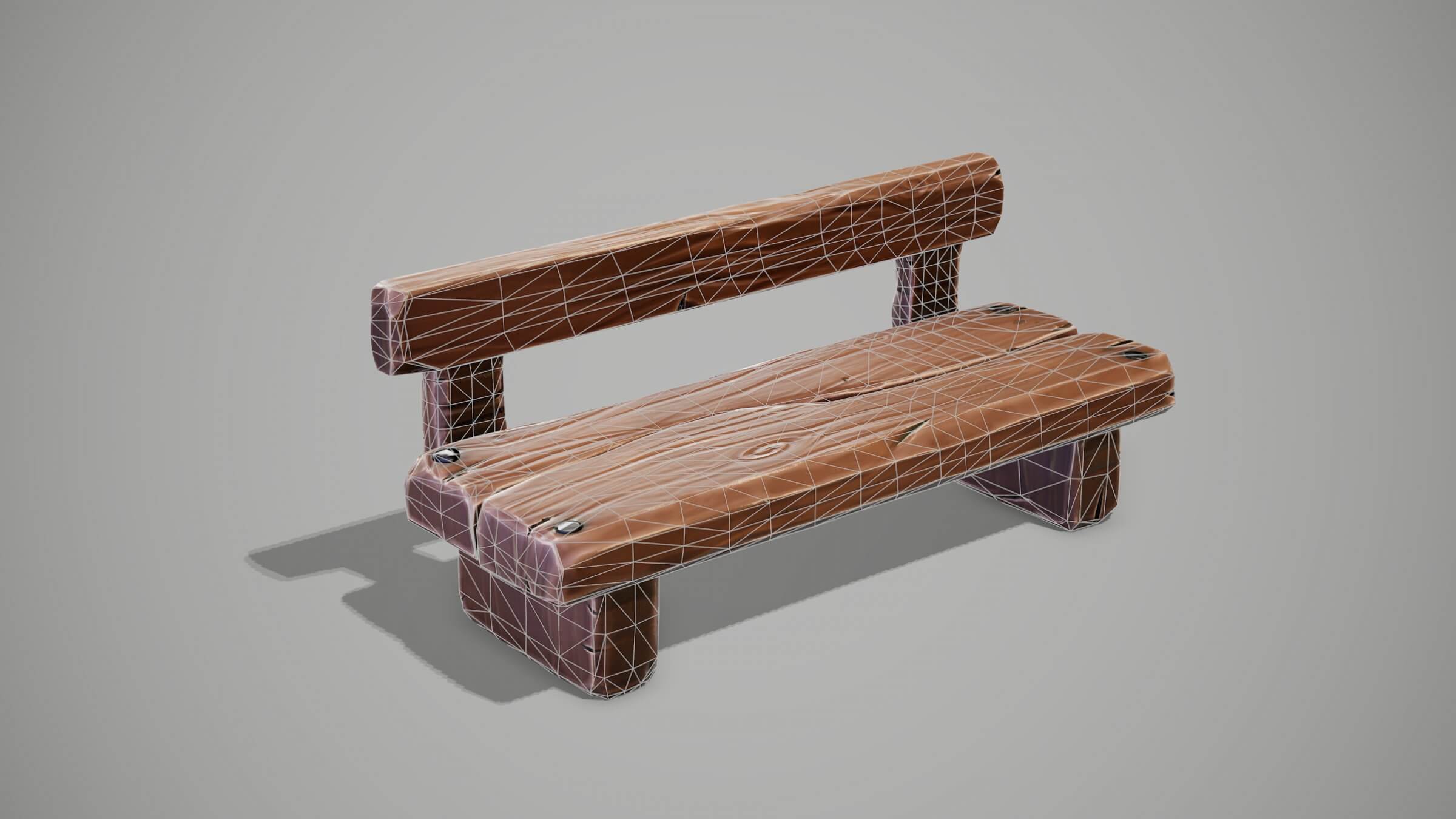 Stylized Bench - 3D Model by Face The Edge