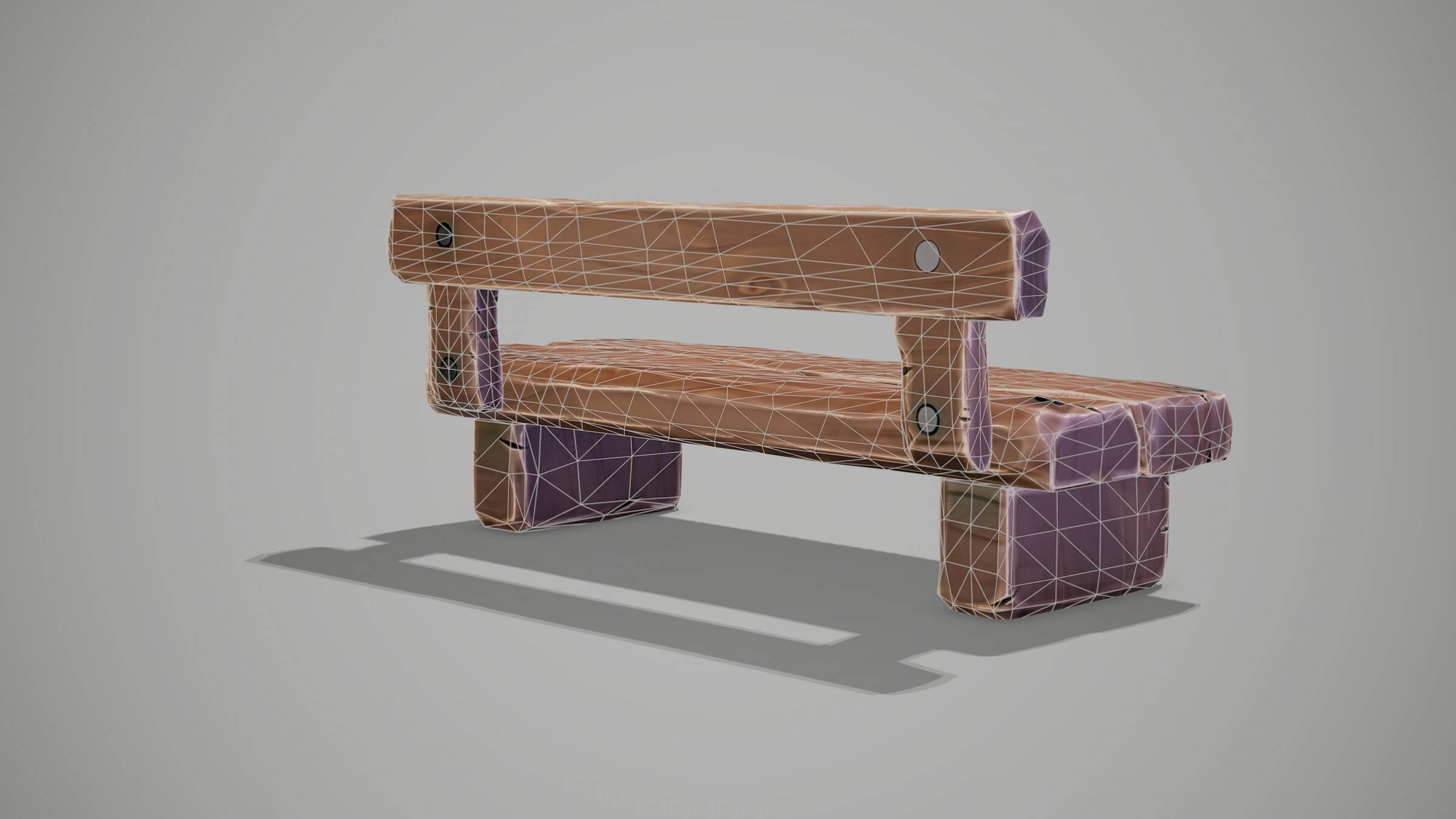 Stylized Bench - 3D Model by Face The Edge