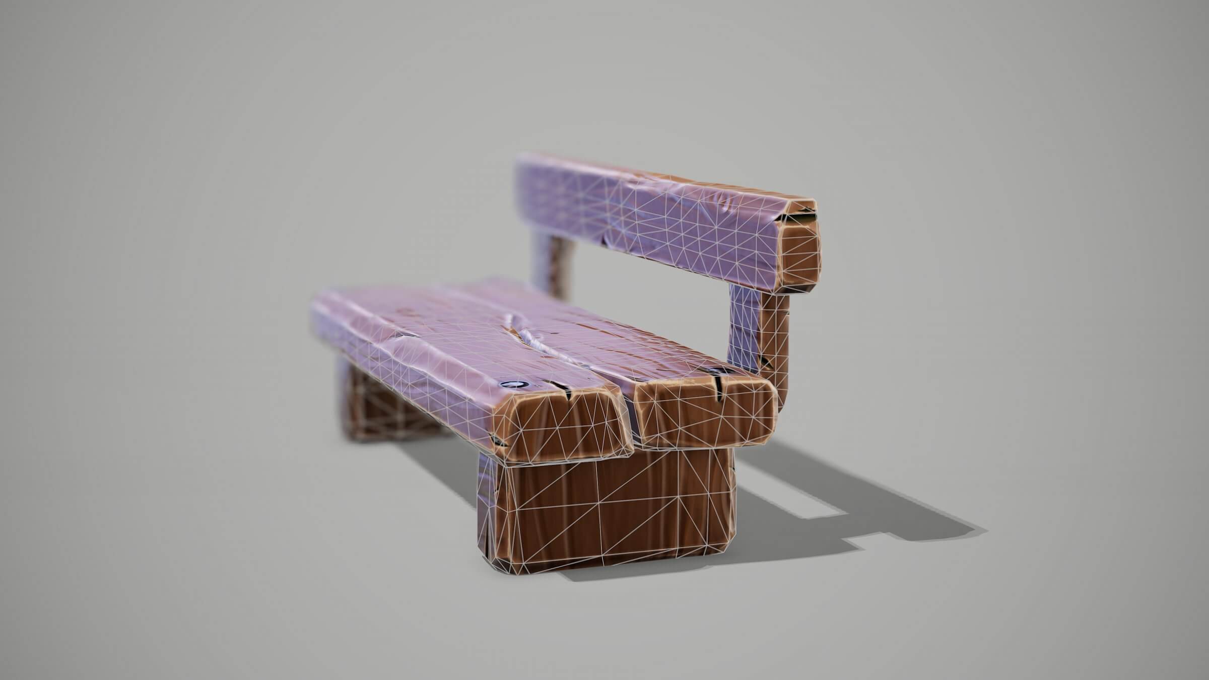 Stylized Bench - 3D Model by Face The Edge