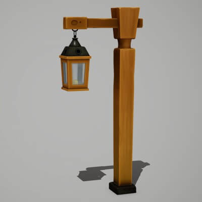 Stylized Light Pole - 3D Model by Face The Edge
