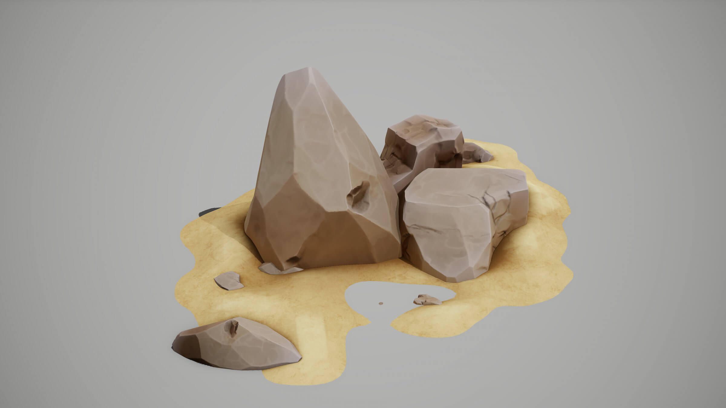 Stylized Rocks - 3D Model by Face The Edge