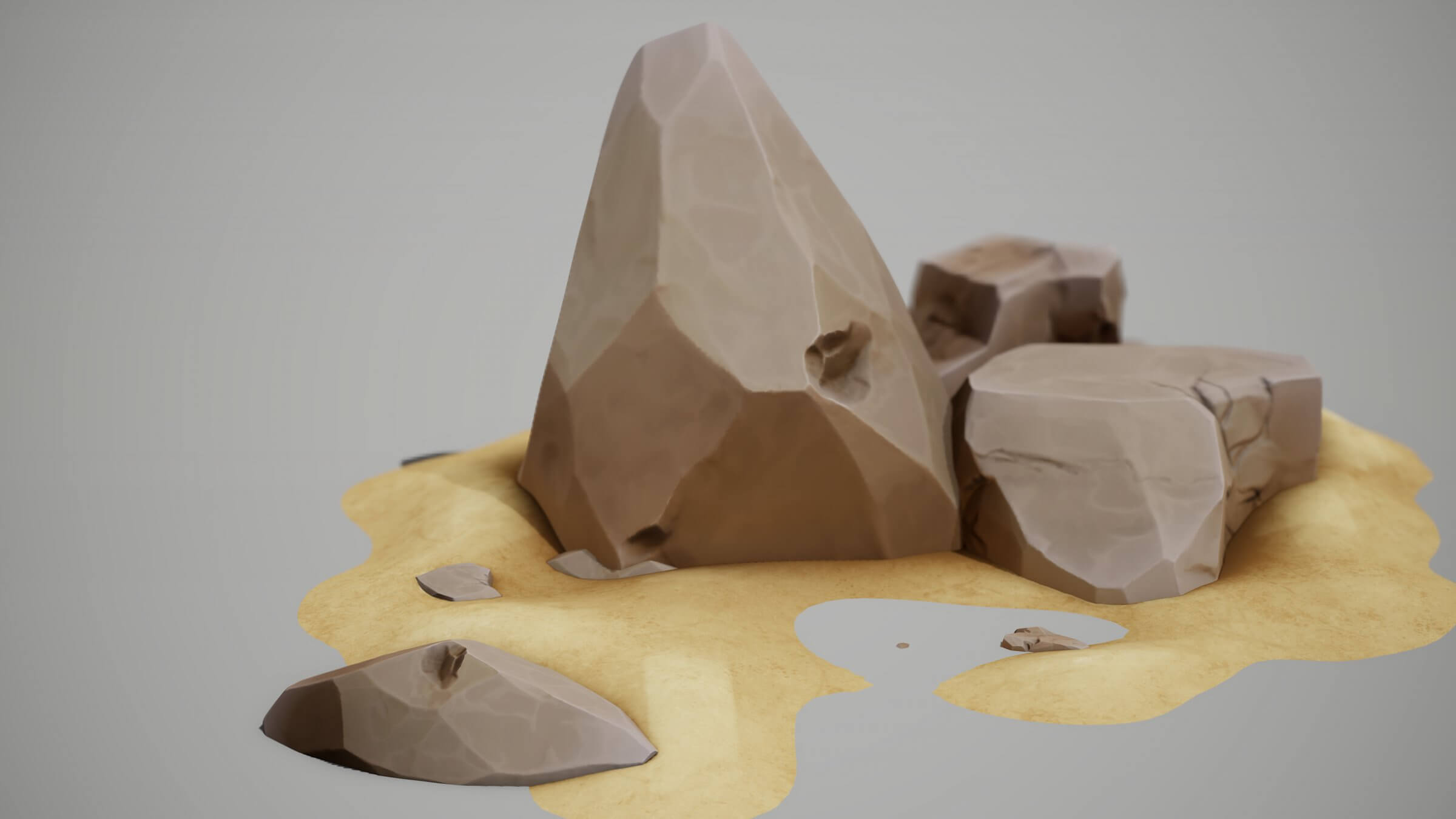 Stylized Rocks - 3D Model by Face The Edge
