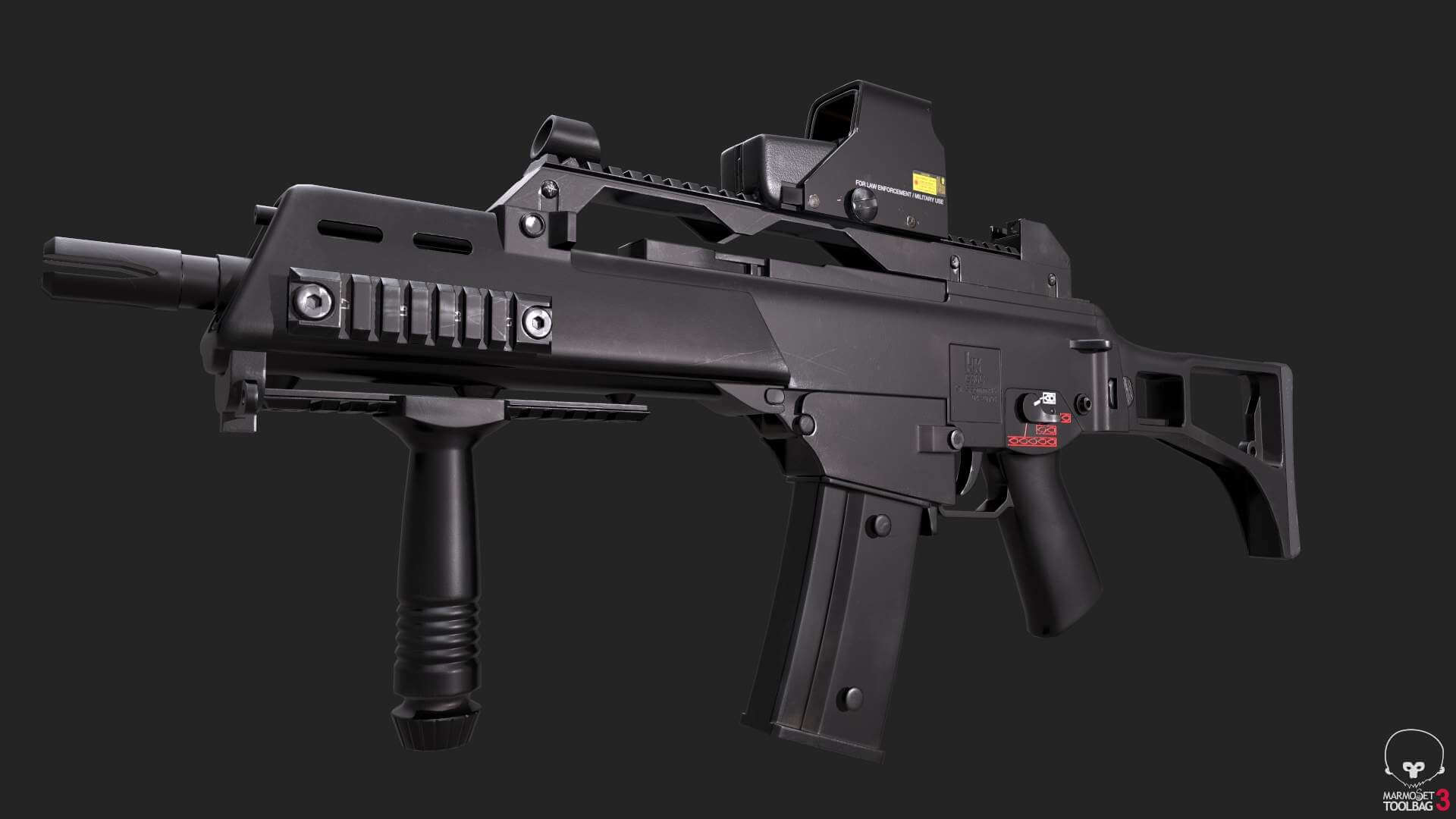 Heckler & Koch G36C Assault Rifle - 3D Model by fadhilvic61