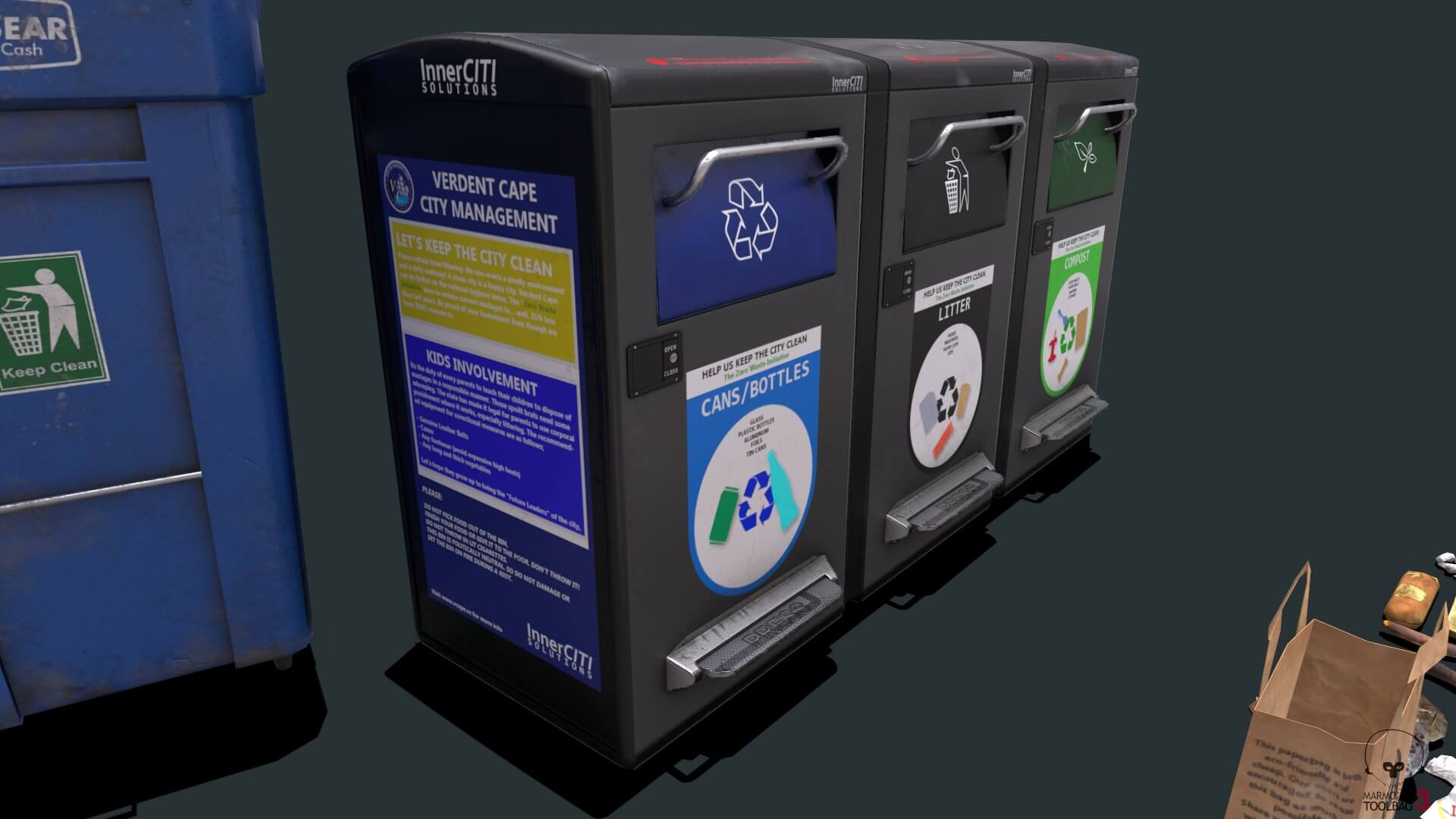 Urban Trash And Waste Management Pack - 3D Model by fadhilvic61