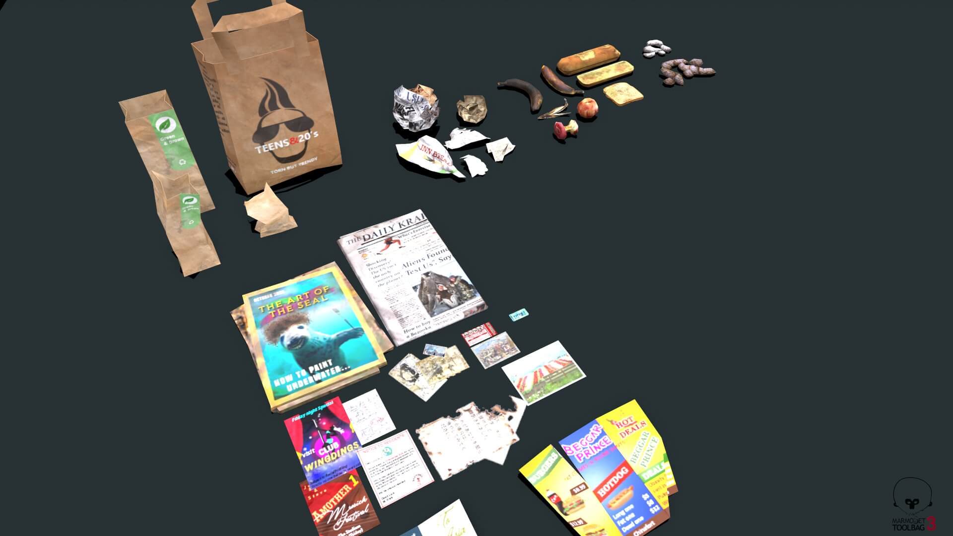 Urban Trash And Waste Management Pack - 3D Model by fadhilvic61