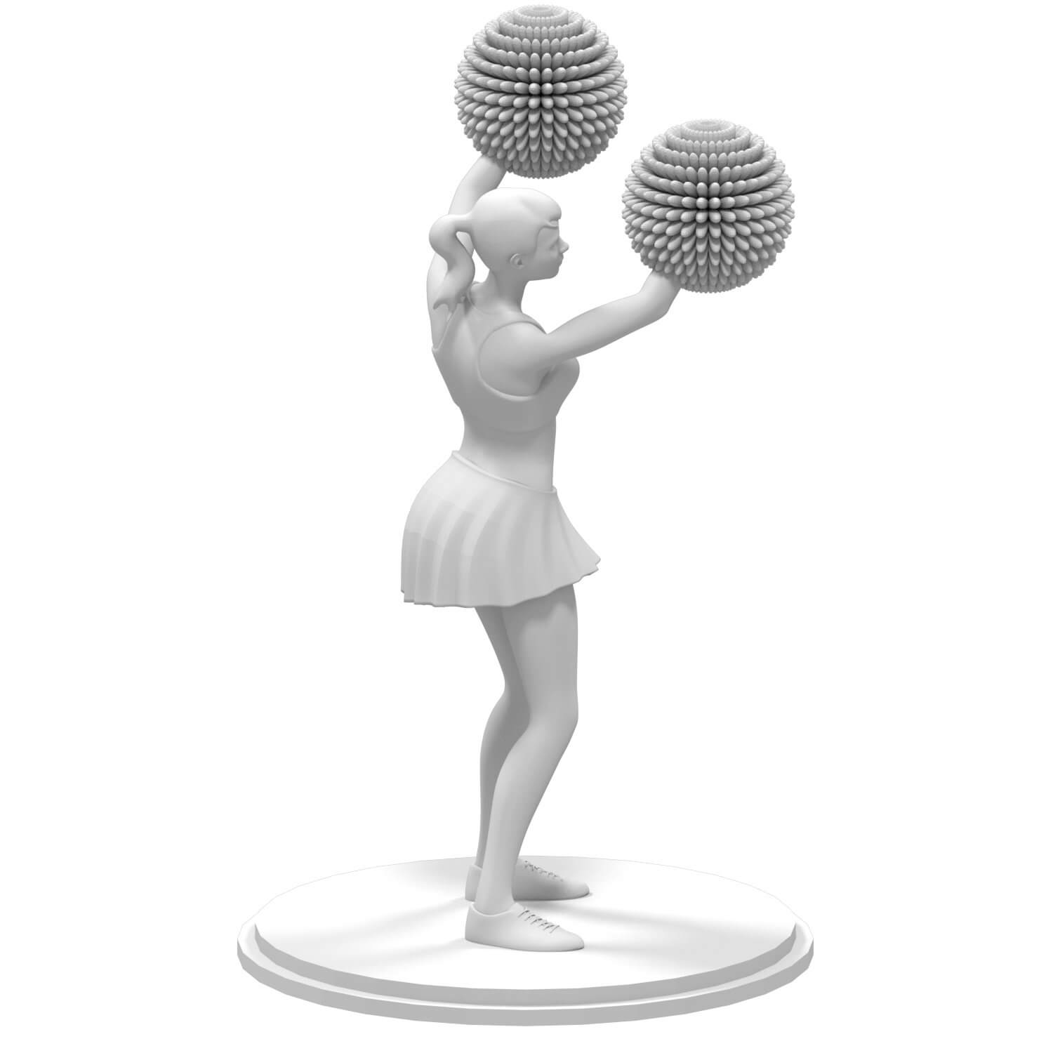 Cheerleading Girl - 3D Model by Faiqdesigner