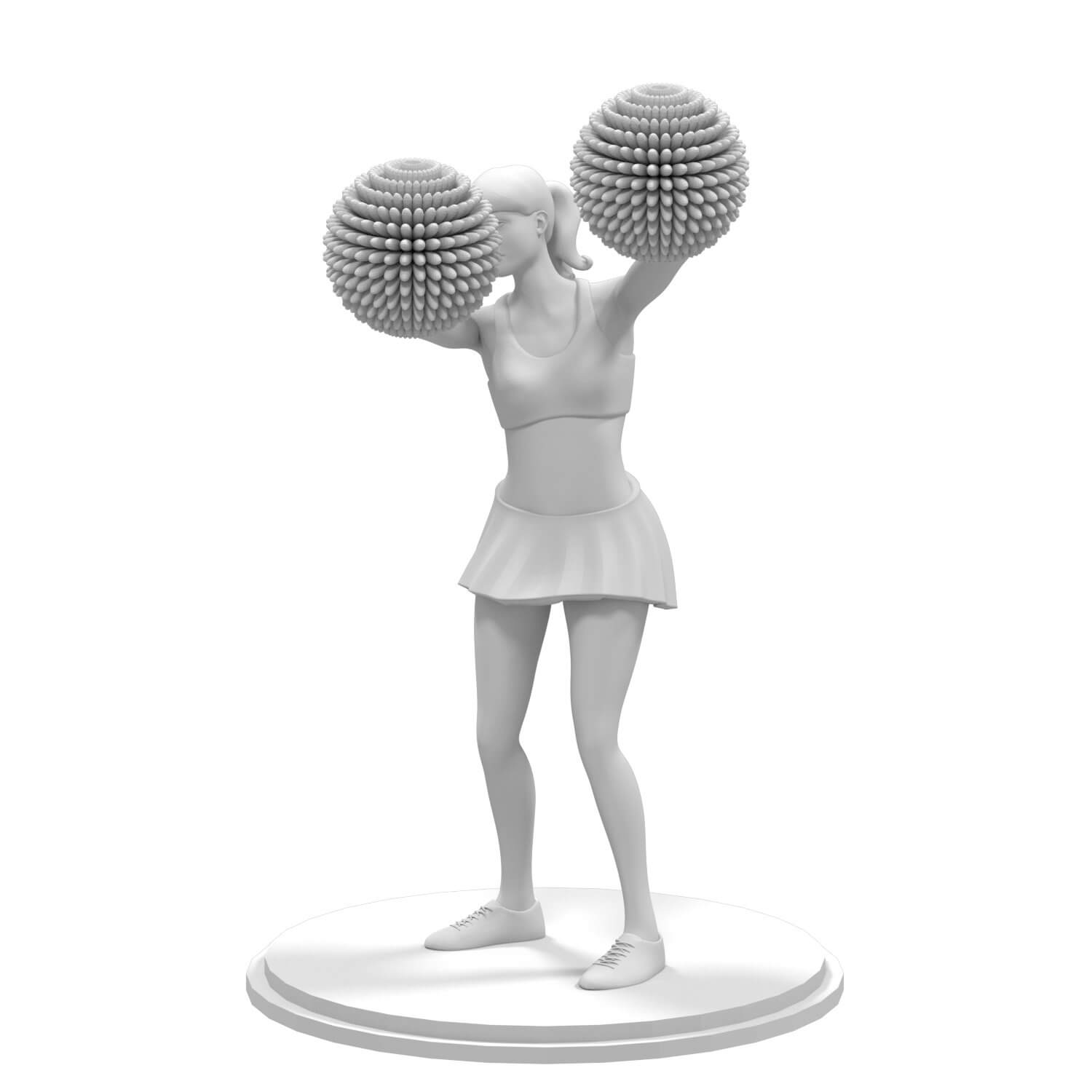Cheerleading Girl - 3D Model by Faiqdesigner