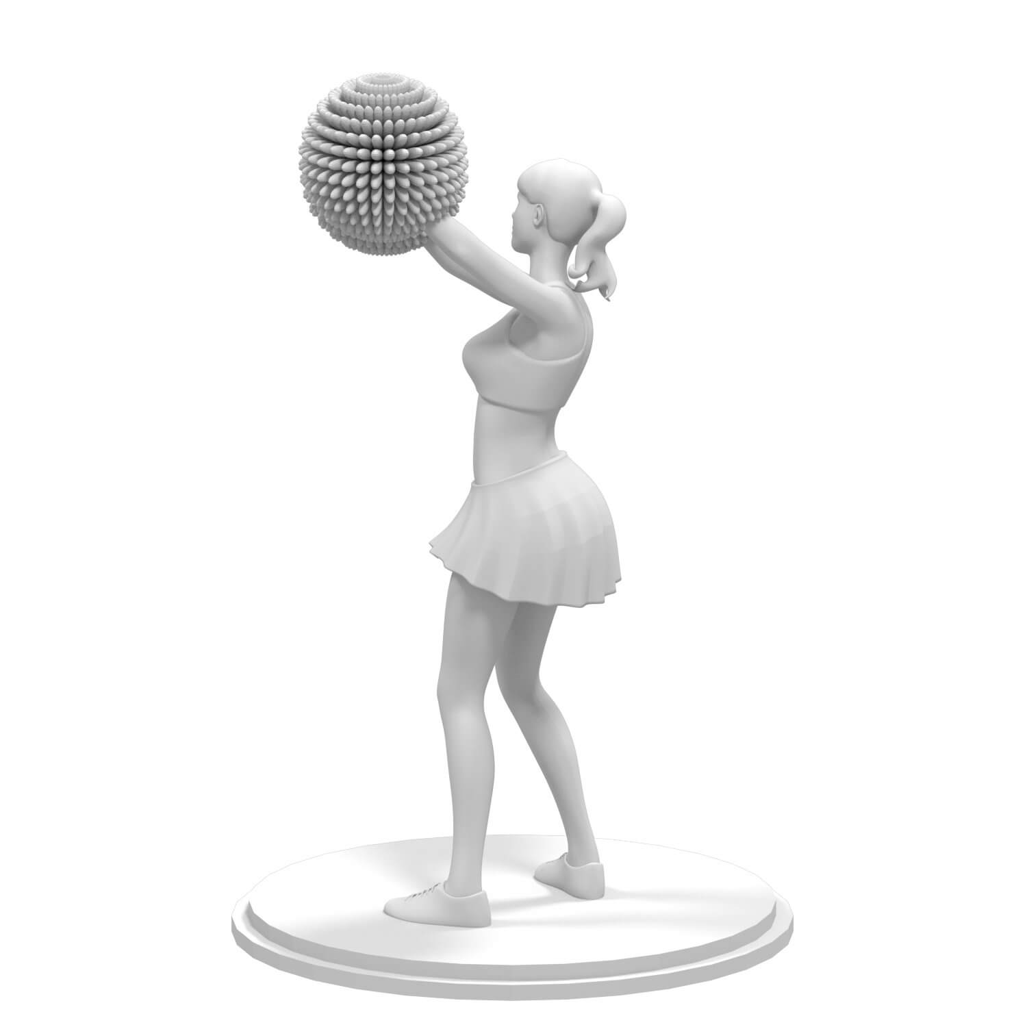Cheerleading Girl - 3D Model by Faiqdesigner