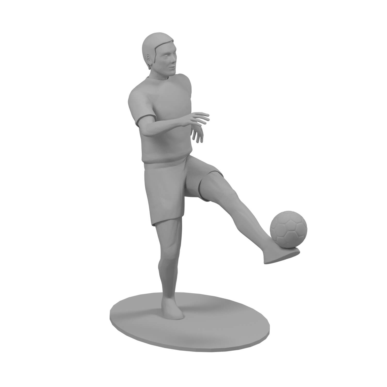 Footballer 3D Model by Faiqdesigner